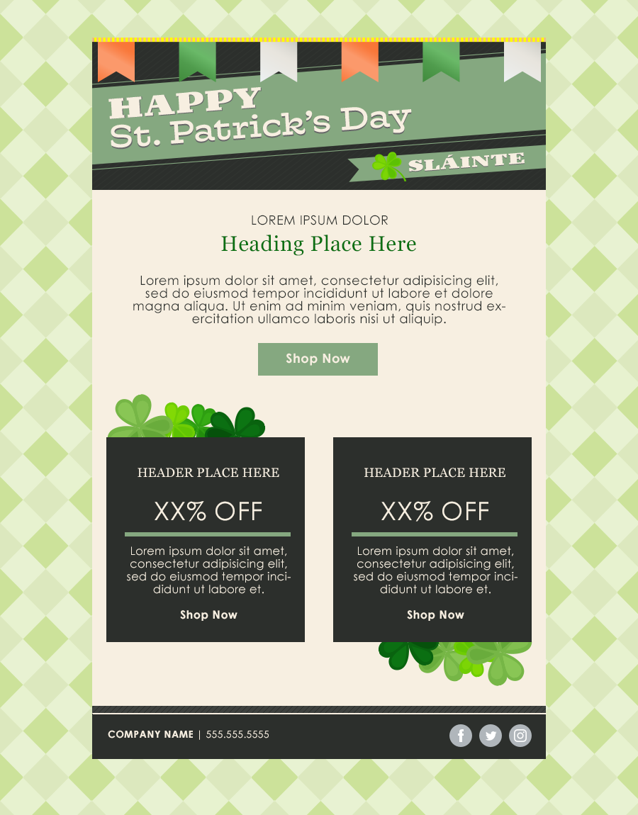 St. Patrick’s Day Email Templates | Constant Contact