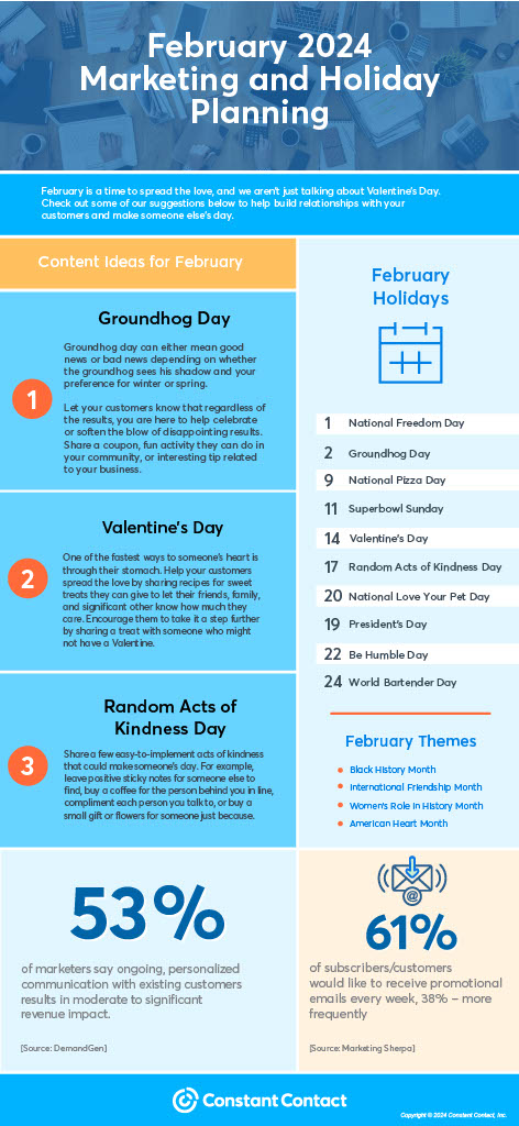 February Holidays and Newsletter Ideas — 2024