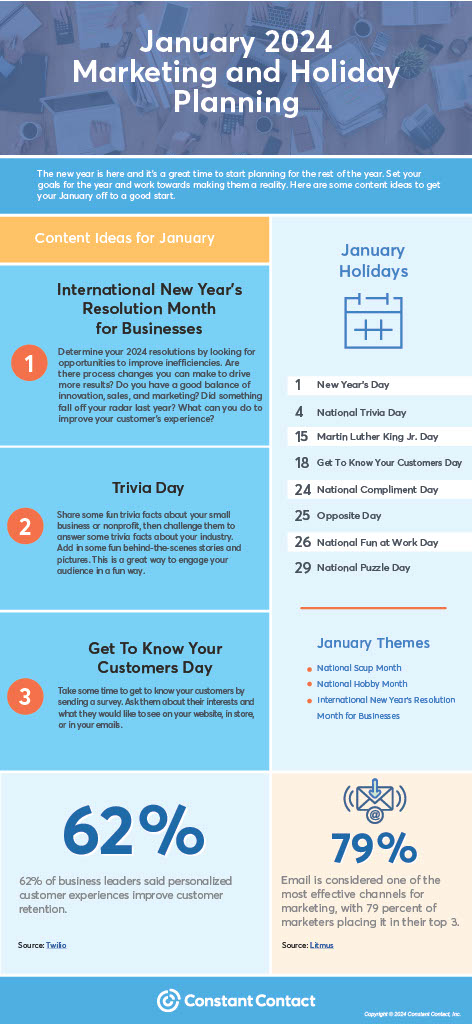January Holidays and Newsletter Ideas — 2024 | Constant Contact